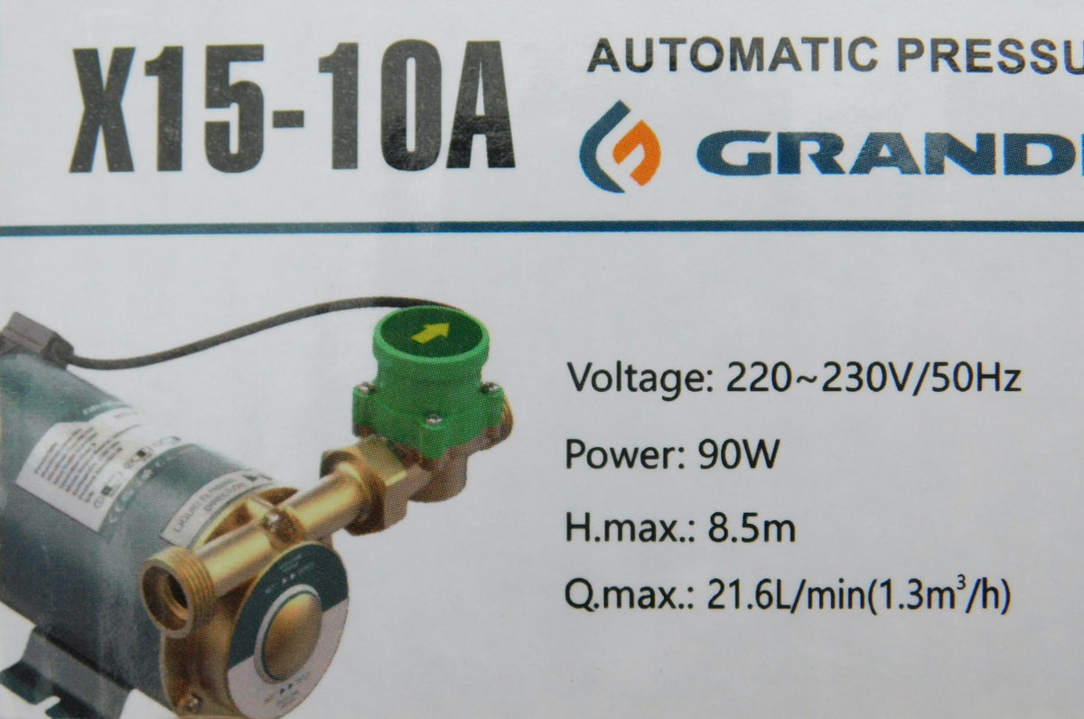 90W Automatic Circulating pressure booster water pump GRANDFAR ...