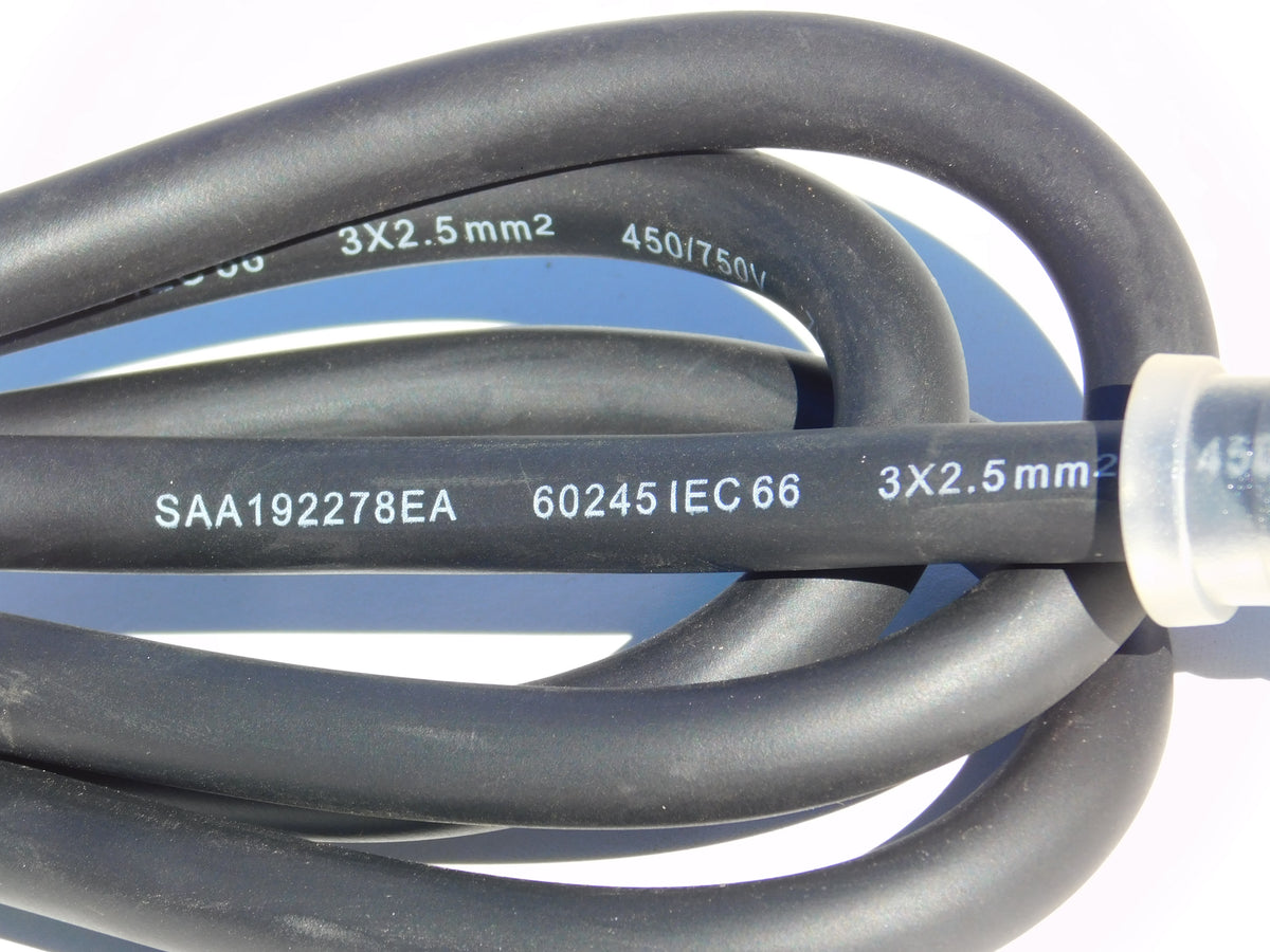 15A HEAVY DUTY 2.5MM FLEXIBLE RUBBER EXTENSION LEAD 2M-40M ...