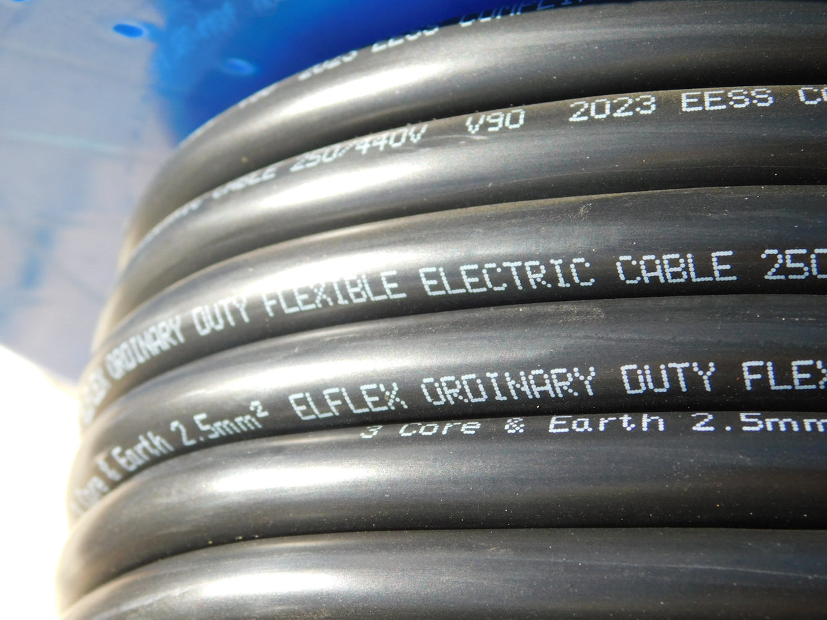 FLEXIBLE PVC 4G CABLE (3 CORE & EARTH) 2.5MM- BY THE METER ...