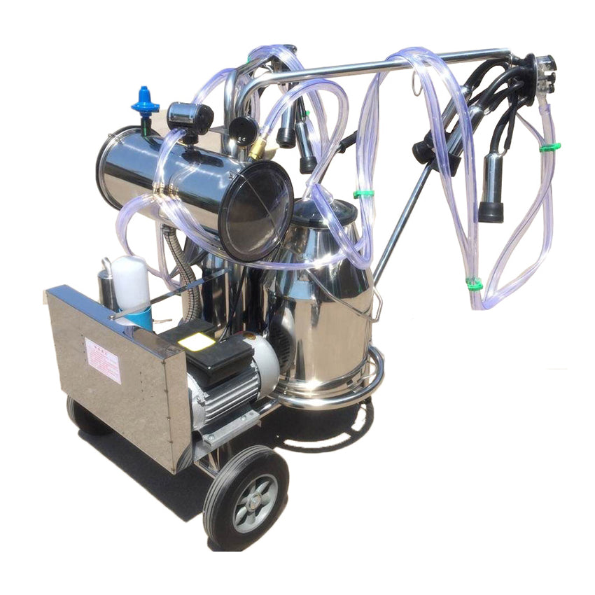 PROFESSIONAL PORTABLE ELECTRIC MILKING MACHINE- Double bucket ...